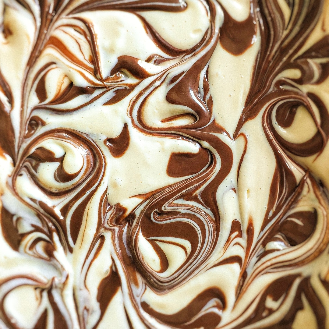 Cheesecake swirl barres à la pâte de noisettes - Grignotine